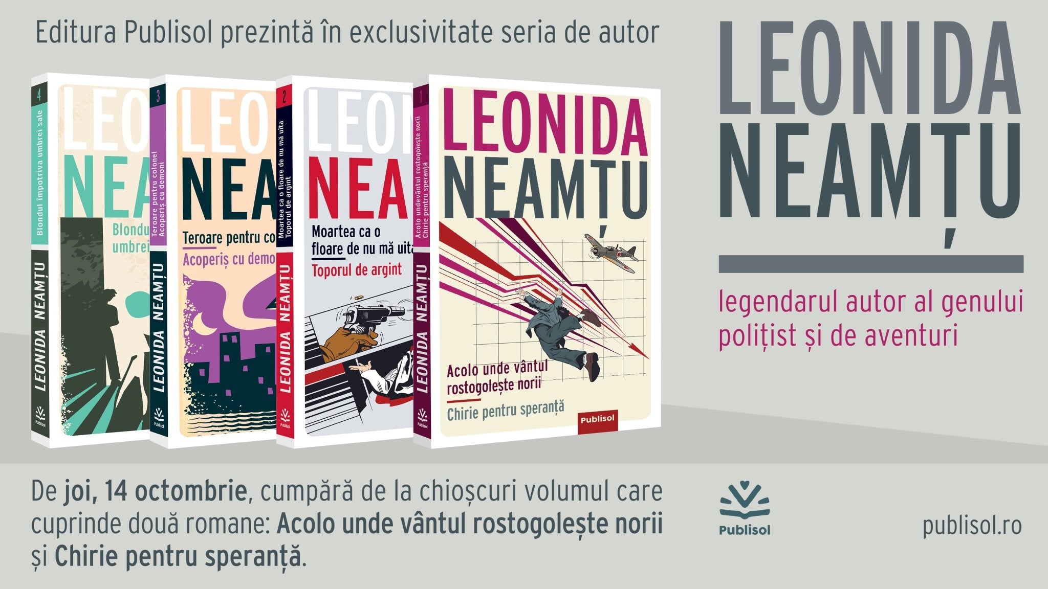 Editura Publisol a lansat seria de autor Leonida Neamțu! – Publisol.ro