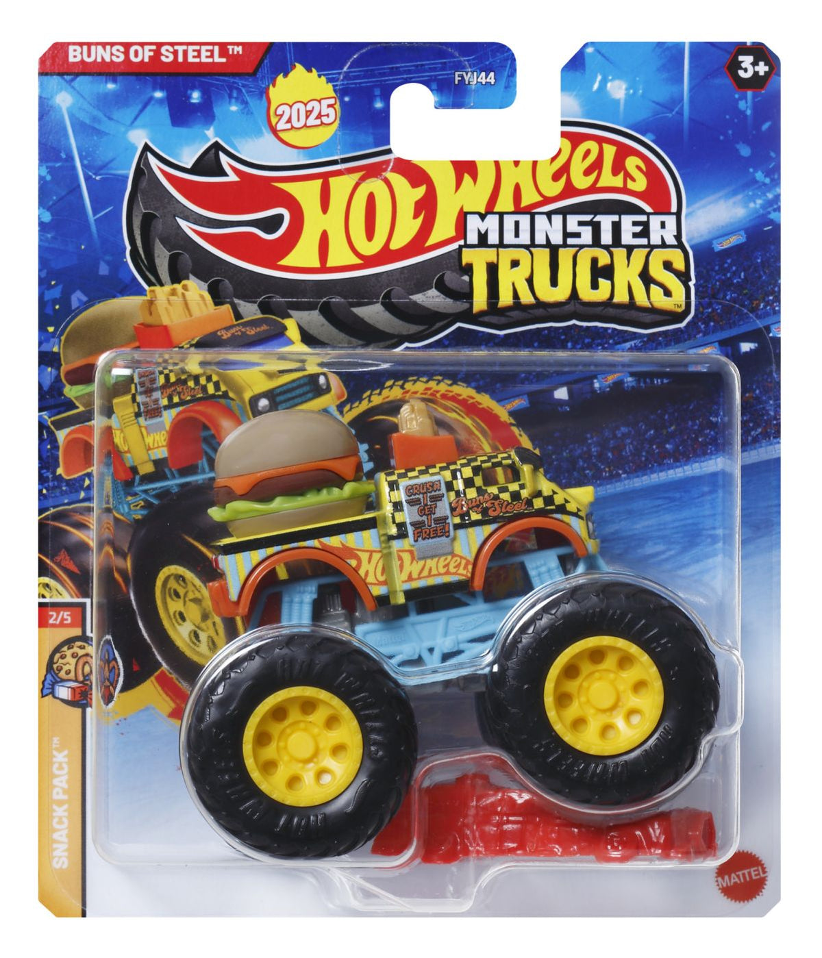 Hot wheels monster truck masinuta buns of steel scara 1:64, Mattel – Publisol.ro