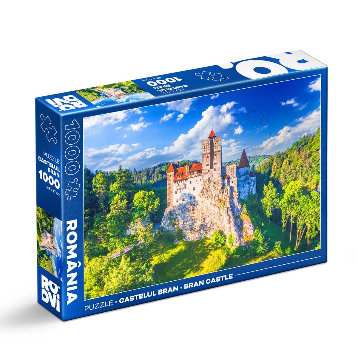Puzzle Castelul Bran - Puzzle 1000 piese - Imagini din Romania, D-Toys ...